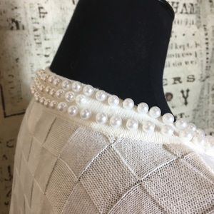 Joan Rivers | Sweaters | Joan Rivers Pearl Basket Weave Cardigan | Poshmark